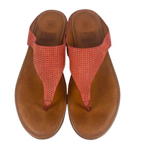 Fitflop | Shoes | Fitflop Womens Shoes Banda Thong Sandals Perforated Leather Dusty Rose Size 7 ...